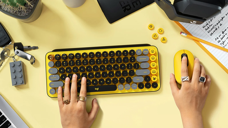Logitech Pop Keys Black & Yellow - klawiatura mechaniczna - Sklep iSpot.pl