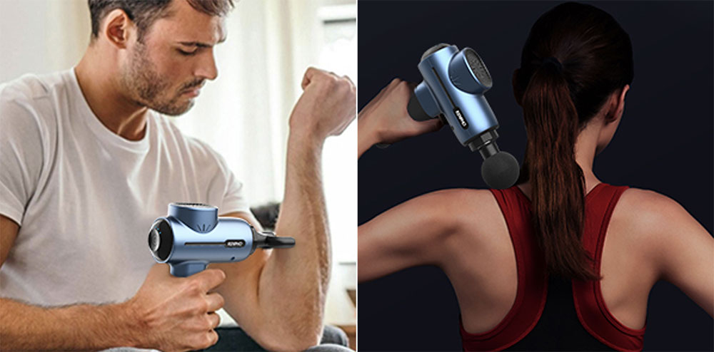 RENPHO R3 Massage Gun Dark Blue - masażer i 5 końcówek - Sklep iSpot.pl