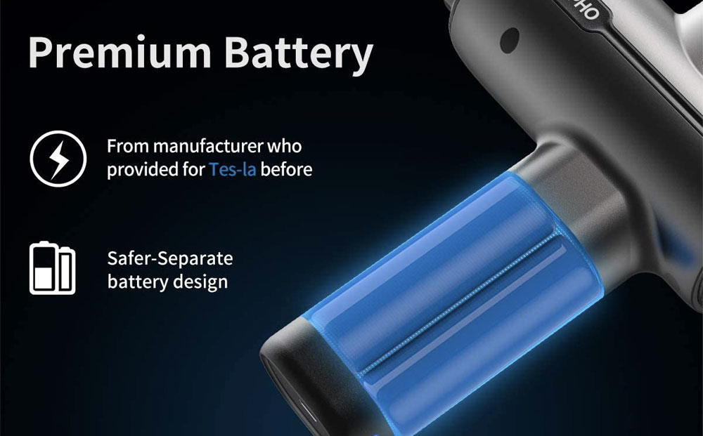 RENPHO R3 Massage Gun Dark Blue - masażer i 5 końcówek - Sklep iSpot.pl